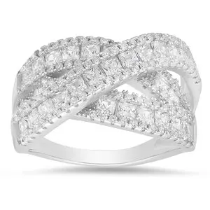 KYLIE HARPER Sterling Crossover Highway Statet Ring - Silver