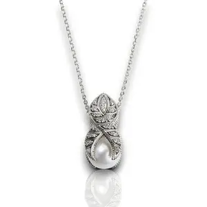DANEILA LÉON Sterling Freshwater Pearl, Blue Sapphires & Diamonds Pendant - Silver