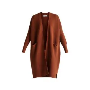 PAISIE Long Ribbed Cardigan