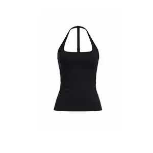 YORSTRULY Halter Trio Long Bra Charcoal - Black