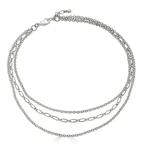 LONI PAUL JEWELRY Delicate Three Strand Necklace - Silver
