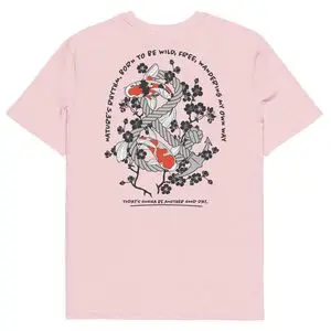 ANCHOR & CREW Cotton Koi Fish Another Good Day Organic Cotton T-shirt - Pink