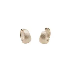 CLAIRE HILL DESIGNS Brushed Chunky Huggie Hoops - Silver
