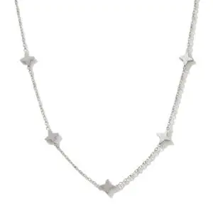 ELK & BLOOM Lucky Clover Choker Necklace - Silver