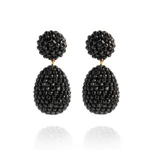 SAULE LABEL Clio Earrings In Dusk - Black