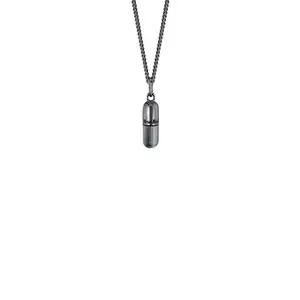 TRUE ROCKS Mini Pill Pendant Gun Metal - Grey
