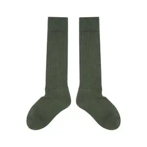 PEPER HAROW - MADE IN ENGLAND Wool Boot Socks Olive - Green