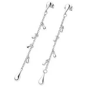 LUCY QUARTERMAINE Cluster Drop Earrings - Silver