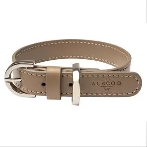 ALECOO Neutrals Classy Dog Collar Taupe Silver - Gray