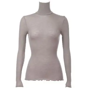 AROMATIQUE Fine Gauge Wool Rib Knitwear Ash - Grey
