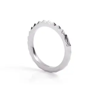KASUN LONDON Crocodile Ring Silver