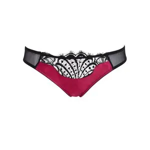 EMMA HARRIS Renée Raspberry Thong - Black