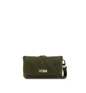 APATCHY LONDON The Maisie Mini Suede Bag - Green