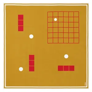 SQUAÏR Gold / Yellow Coordonées Gold Square Silk Scarf - Gold/yellow