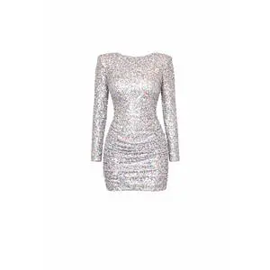 MONICE LONDON Bey Sequin Mini Dress Mermaid - White