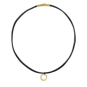ALEXIE OF ATHENS Essential Cord Charm Necklace - Black