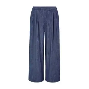 YUMI Chambray Denim Culottes - Blue