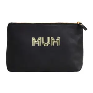 VIDA VIDA Mum Luxury Leather Wash Bag - Black