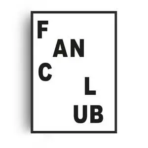 FANCLUB Retro Letter Giclee Art Print A2 - Black