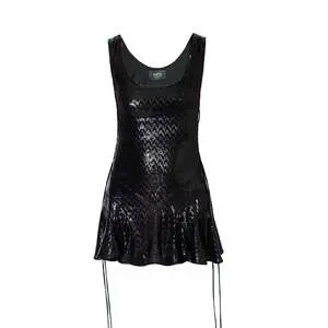 SVETA MILANO Alanna Sequin Mini Dress - Black