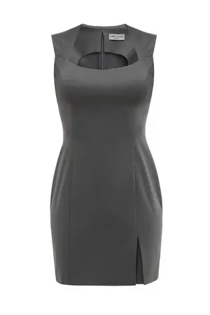 HER CIPHER Essential Mini Dress- Poppyseed
