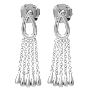 LUCY QUARTERMAINE Solid Sterling Petal Chandelier Earrings - Silver