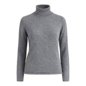 I ROCCHI CASHMERE Pure Cashmere Turtleneck Sweater - Grey