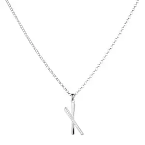 TOOLALLY Snow Kiss Pendant Necklace Sterling & Cubic Zirconia - Silver