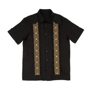 EIGHT X Solera Short Sleeve Button Up Shirt - Black