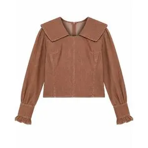 Carmen Says District Denim Blouse - Brown
