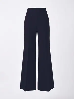 HELENE GALWAS Tanja Wide Leg Navy Trousers - Blue