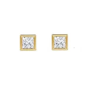 LILY FLO JEWELLERY Princess Cut Stud Earrings - Gold