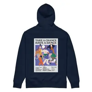 ANCHOR & CREW Organic Cotton Embroidered Heavyweight Hoodie - Blue