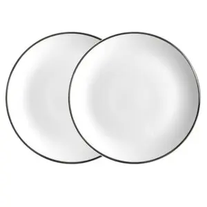 Twig New York Alex Platinum Set Of Two, 8 In. Salad / Dessert Plate - Silver