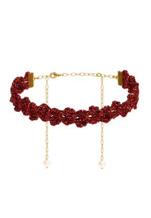 LAVANI JEWELS Spike Pitiusas Choker - Red