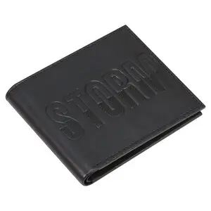 STORM Plutus Leather Embossed Wallet Black