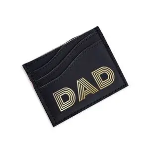 VIDA VIDA Leather Wave Card Holder For Dads - Black