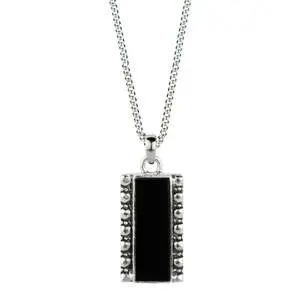 CHARLOTTE'S WEB JEWELLERY Silver / Black Maharani Silver Necklace Black Onyx - Silver/black
