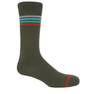 PEPER HAROW - MADE IN ENGLAND Mix Tape ’s Socks – Olive - Green