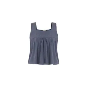 KNOWN SUPPLY Organic Gauze Tank Oaklee Lead - Grey