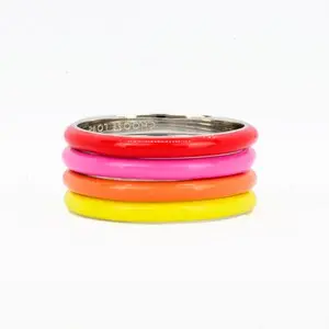PINNOLE Neutrals Happy As A Clam Ring Stack - Gray