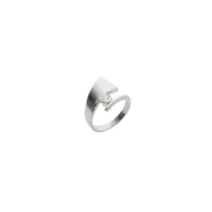 SPERO LONDON Triangle Wrapping Sterling Solitaire Ring
