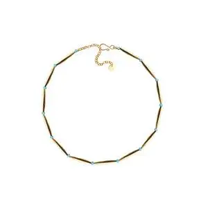ADRIANA PAPPAS DESIGNS Turquoise & Tubes Necklace - Blue