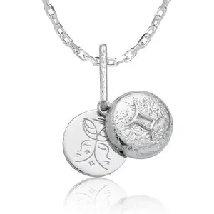 CARTOGRAPHY Gemini Zodiac Locket Necklace In Sterling - Silver