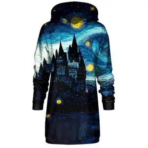 ALOHA FROM DEER Magic Night Hoodie Oversize Dress - Blue
