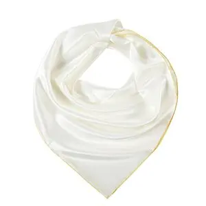 SOFT STROKES SILK Pure Silk Scarf Daffodil Solid Colour Collection Ivory Small White