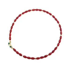 ATELIER PETITES PIERRES Bean Coral Necklace - Red