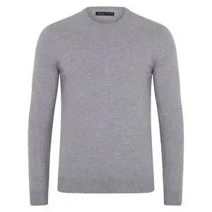 PAUL JAMES KNITWEAR Merino Cashmere Crew Neck Jumper - Grey