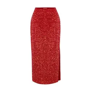 ELSAVA Riva Sequin Skirt - Red