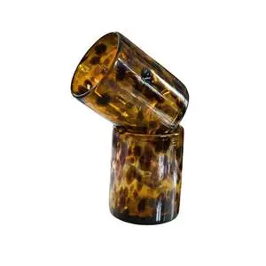 HALF PAST SEVEN Rocks Glass — Brown Tortoise - Grey